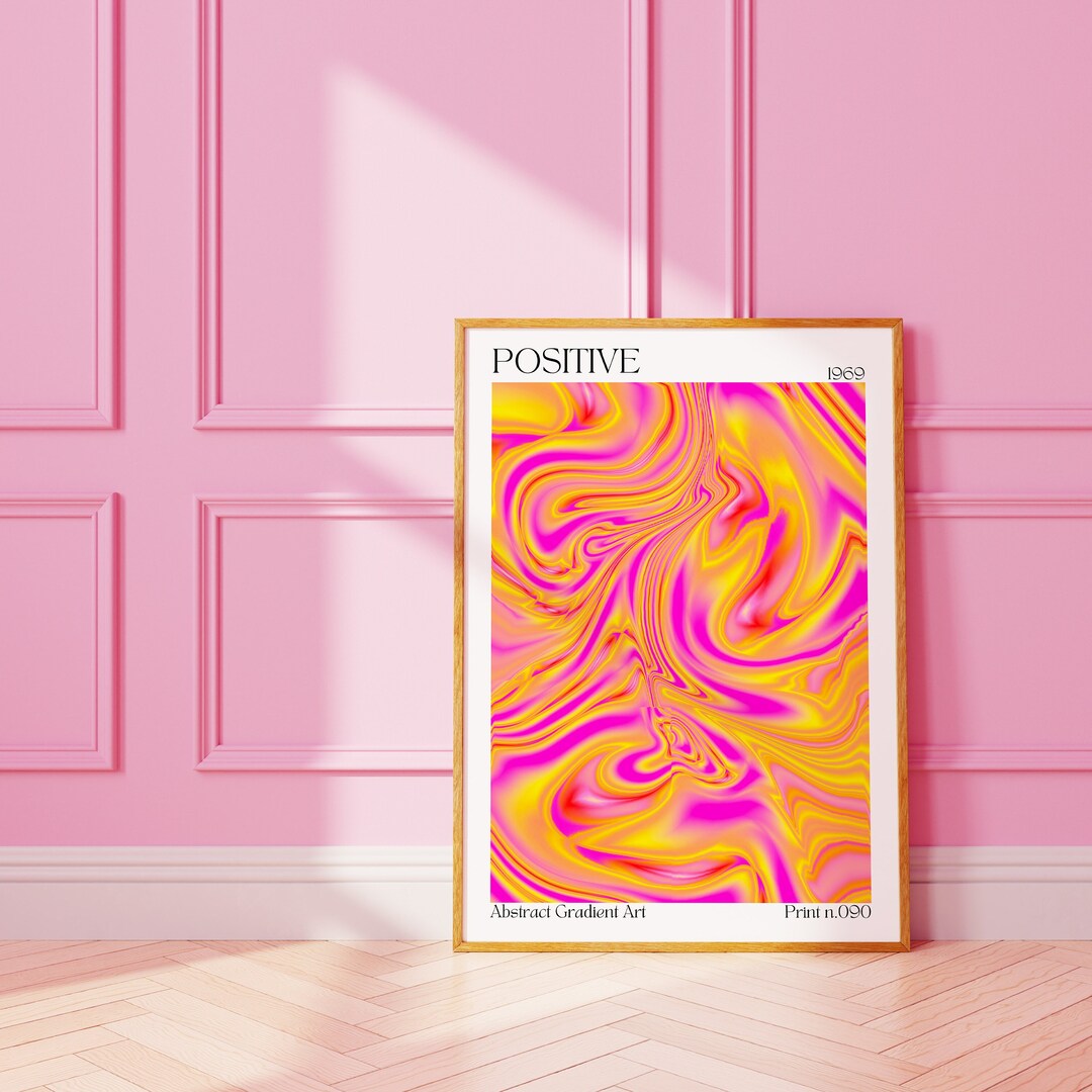 Positive Aura Poster, Motivational Poster, Trendy Gradient Wall Art ...
