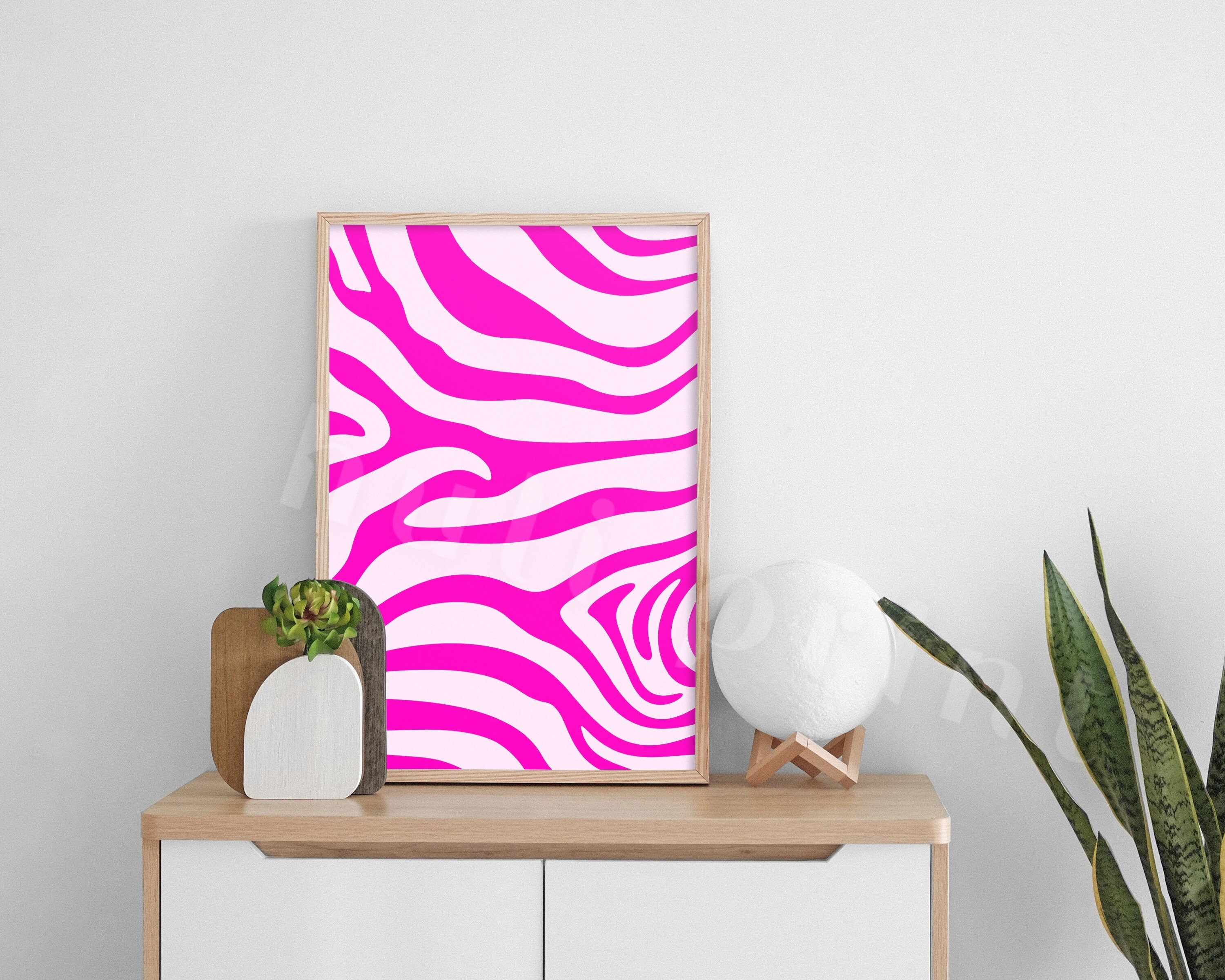 Pink Preppy Zebra Poster Pink Preppy Wall Art College Dorm - Etsy