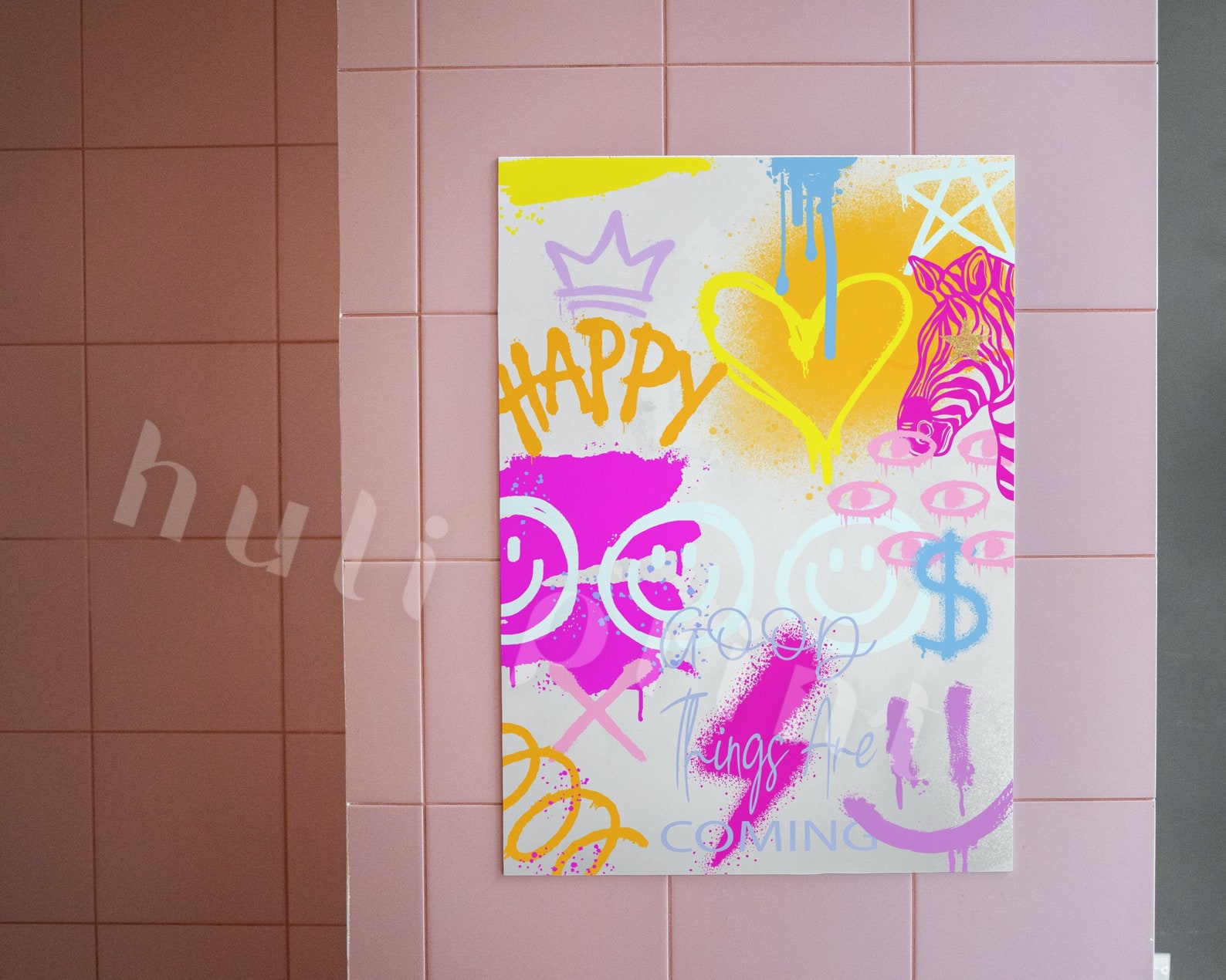 Preppy Wall Art College Dorm Poster Colorful Printable Wall - Etsy