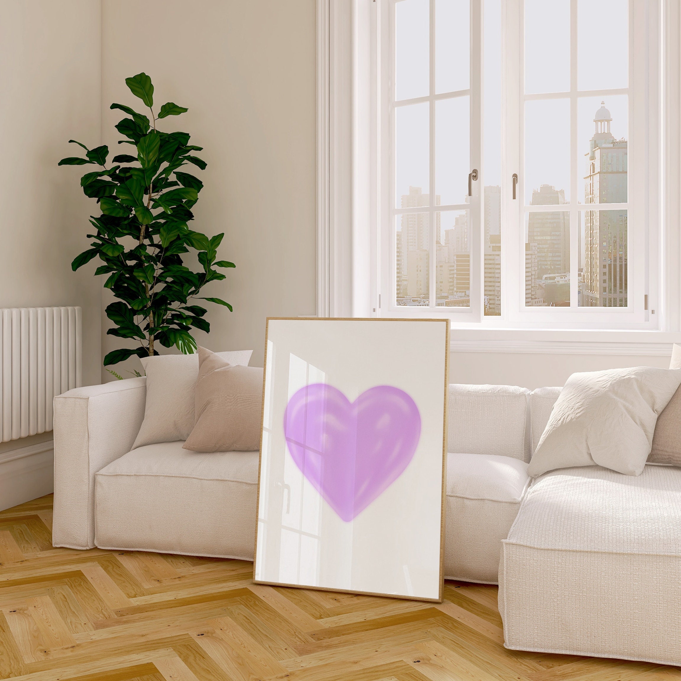 Purple Preppy Wall Art Set Aura Poster Funky Room Decor - Etsy