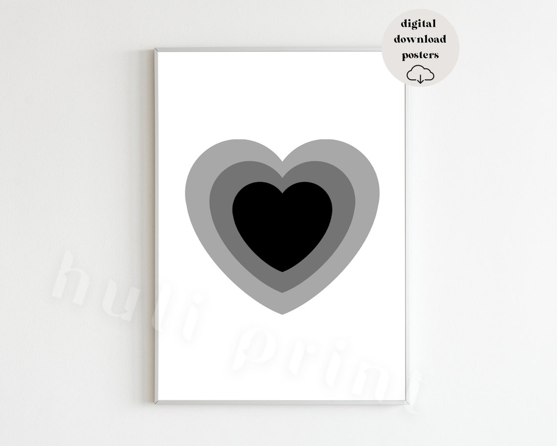 Black Preppy Wall Art Set of 6 Retro Posters Preppy Room - Etsy