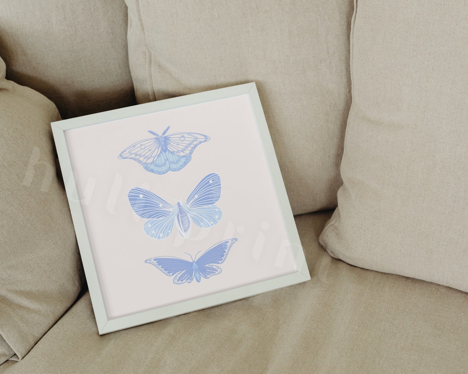 Blue Preppy Wall Art Set of 9 Hearts Poster Pastel Preppy - Etsy