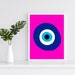 Pink Evil Eye Poster, Preppy Wall Art, Fun Room Decor, Pink Preppy ...
