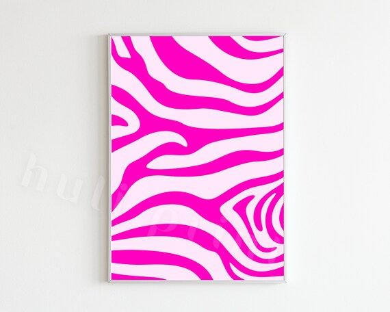 Pink Preppy Zebra Poster Pink Preppy Wall Art College Dorm - Etsy