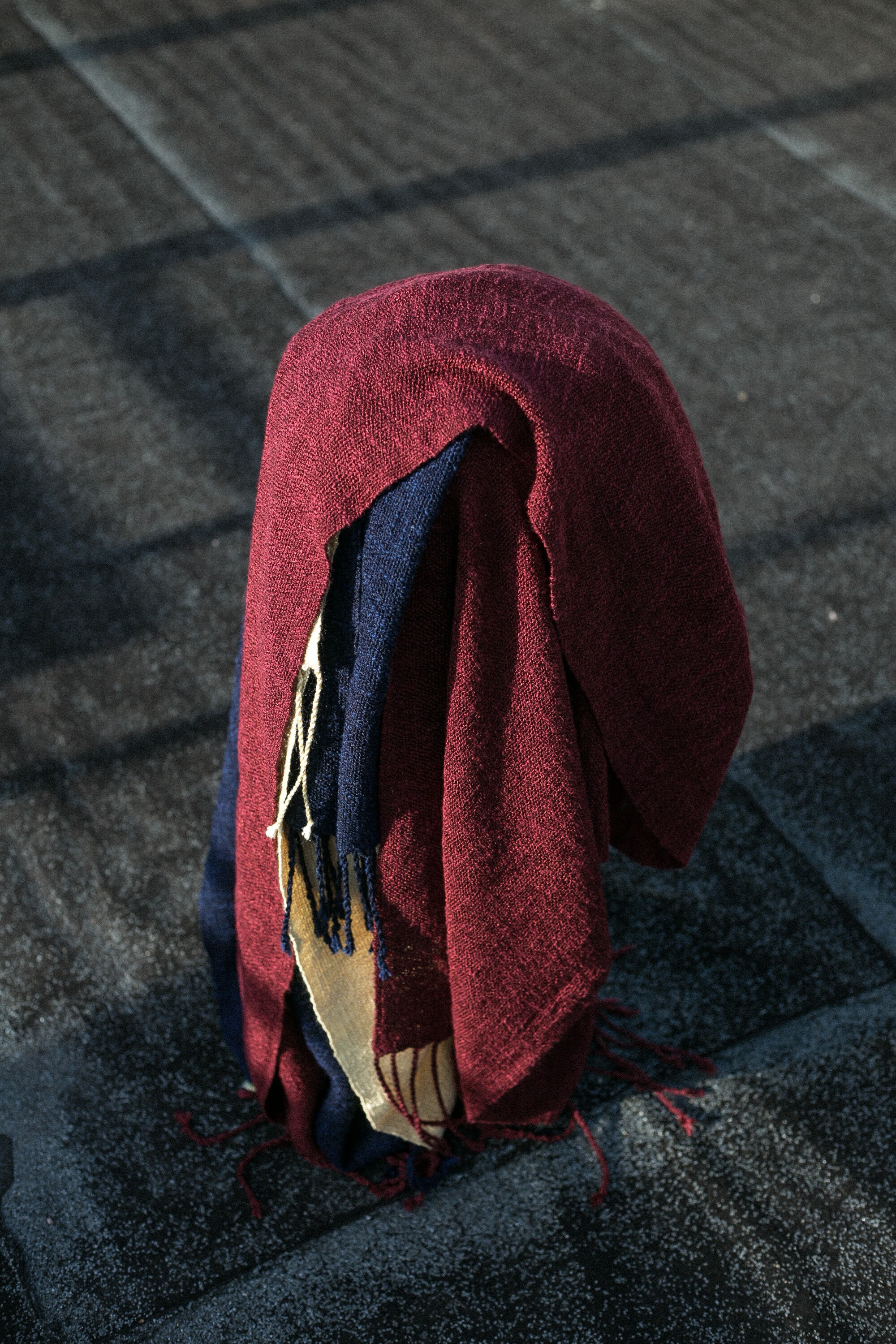 Unique Oversized Handwoven Elegant Red / Bordeaux Scarf / Shawl / Wrap ...