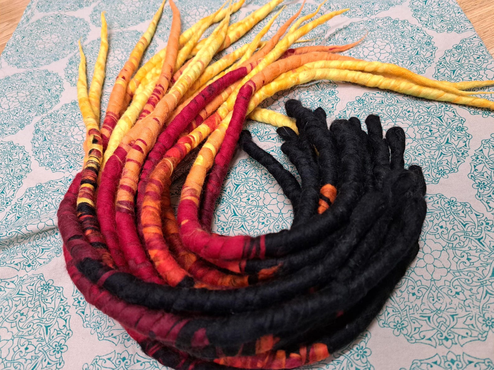 Made to Order Wool Dreadlock Extensions, Fire Black Dreadlocks, Mookley ...
