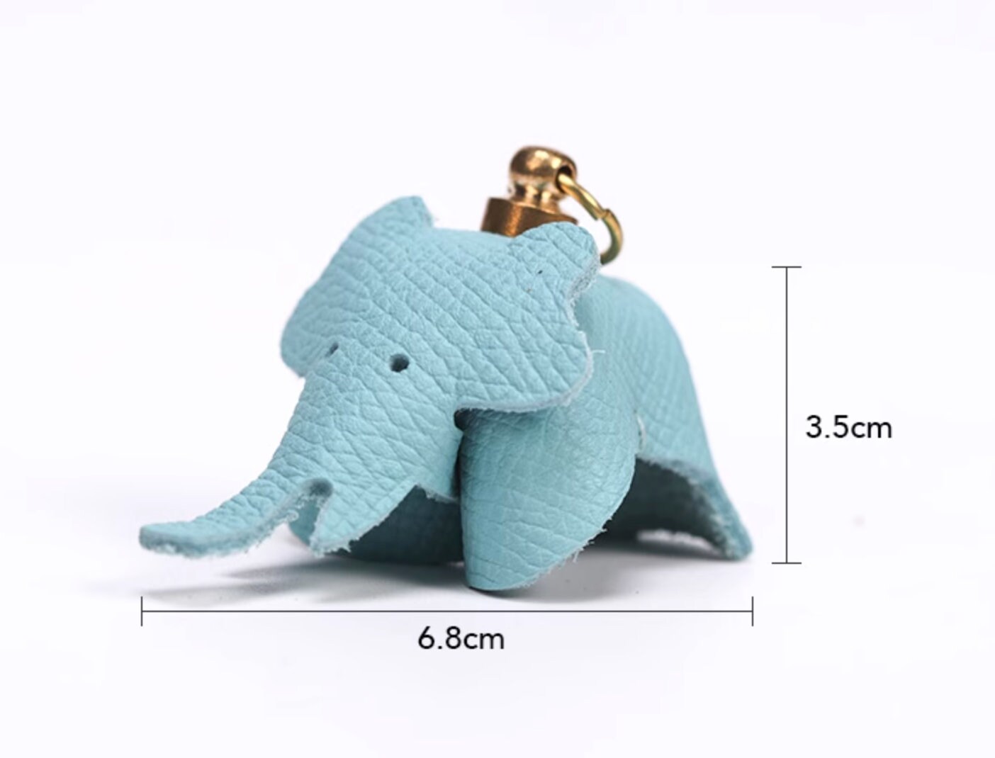 D.I.Y Kit Package Elephant Craft Leather Epsom Keychain Charm Sewing ...
