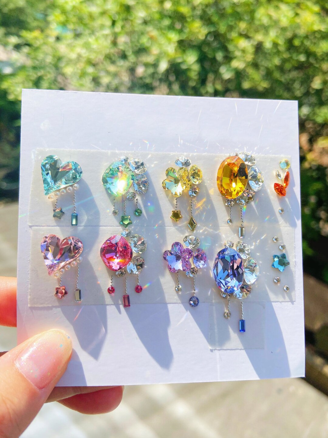 D.I.Y Kit Set Swarovski Large Crystal Candy Heart Color Cute Luxury ...
