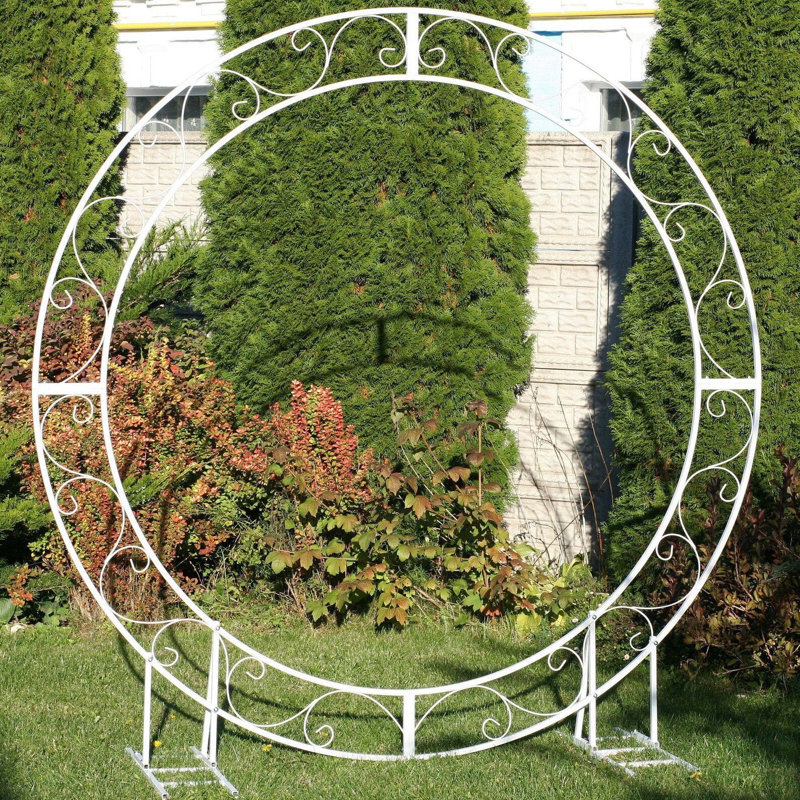 Сircle Wedding Arch 6.9ft Metal Arch Wedding Ceremony Arch - Etsy