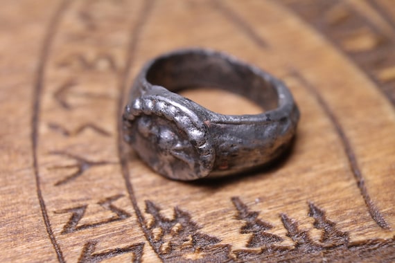 Ancient Medieval Ring with Bird, Viking Artifacts, Vi… - Gem