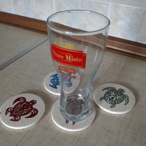 Hand Made Maori Turtles Corian Coasters, Home Gift - Etsy