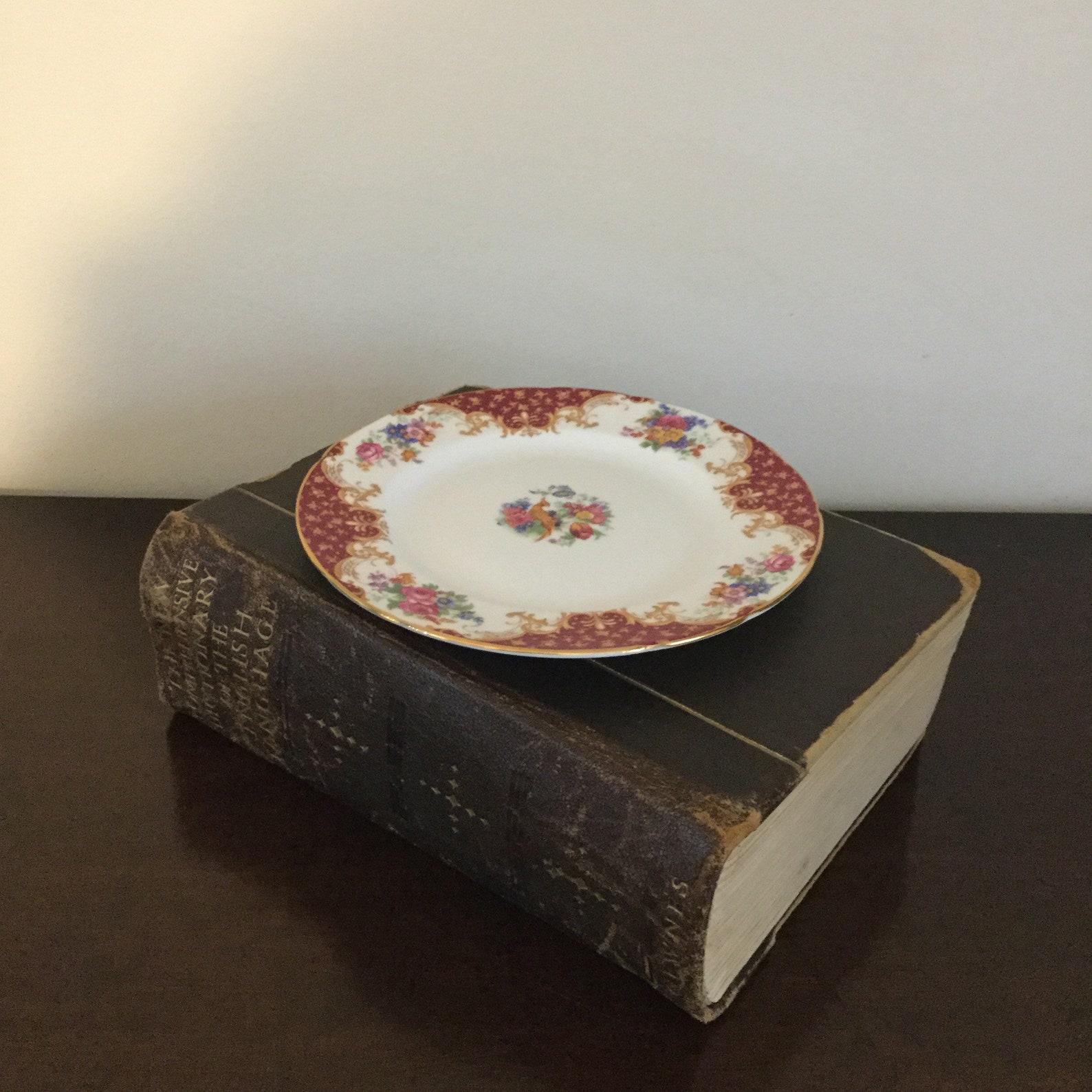 Paragon Rockingham Red Bone China Trio Teacup Saucer and | Etsy