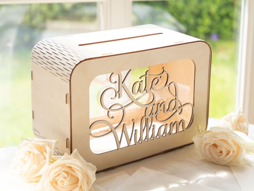 Personalized Wedding Card Box, Custom Wooden Box, Wedding Decoration ...