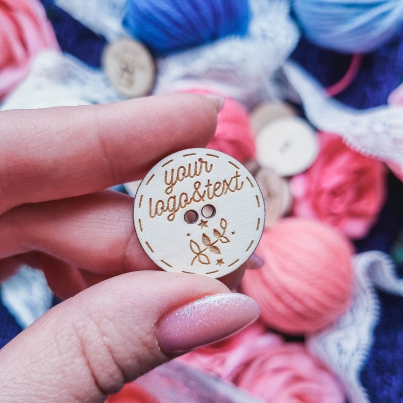 Engraved Wood Button - Etsy