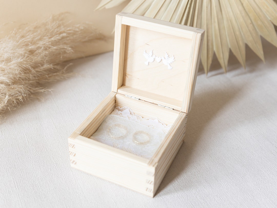 Beautiful Wooden Ring Box With Personalization - Various Designs ...