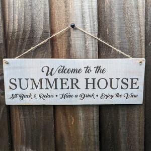 Rustic Summer House Sign: Laser Engraved Reclaimed Wood Decor - Etsy UK