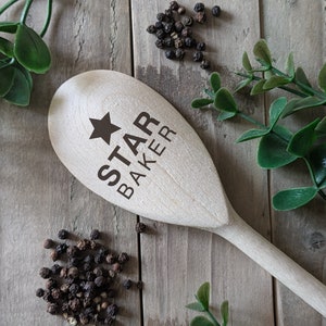 Laser Engraved Wooden Spoon - Prize Winners Award Trophy - Star Baker ...