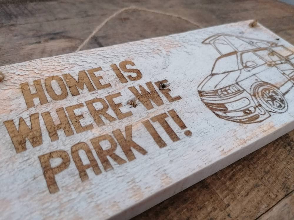 Handmade Rustic Wooden Laser Engraved VW T5 Camper Sign | Etsy