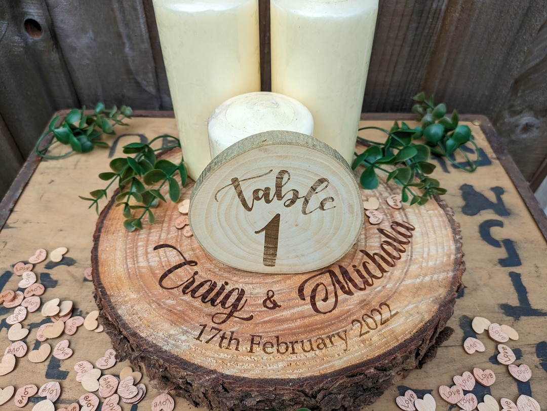 Rustic Wedding Log Slices - Table Centrepieces - Wedding Decor - Etsy