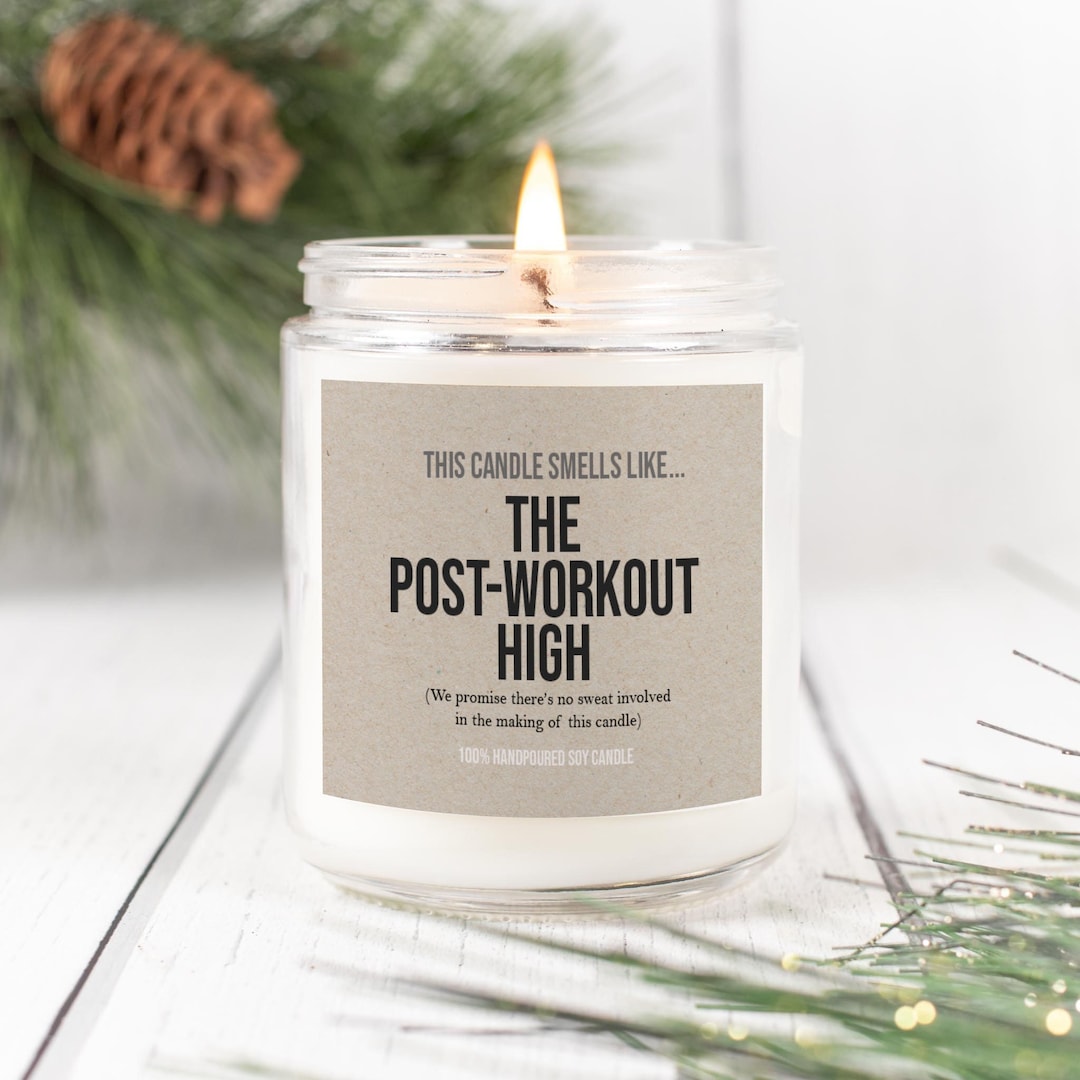 Funny Scented Soy Candle for Fitness Guru, Personal Trainer, Gym Buddy ...