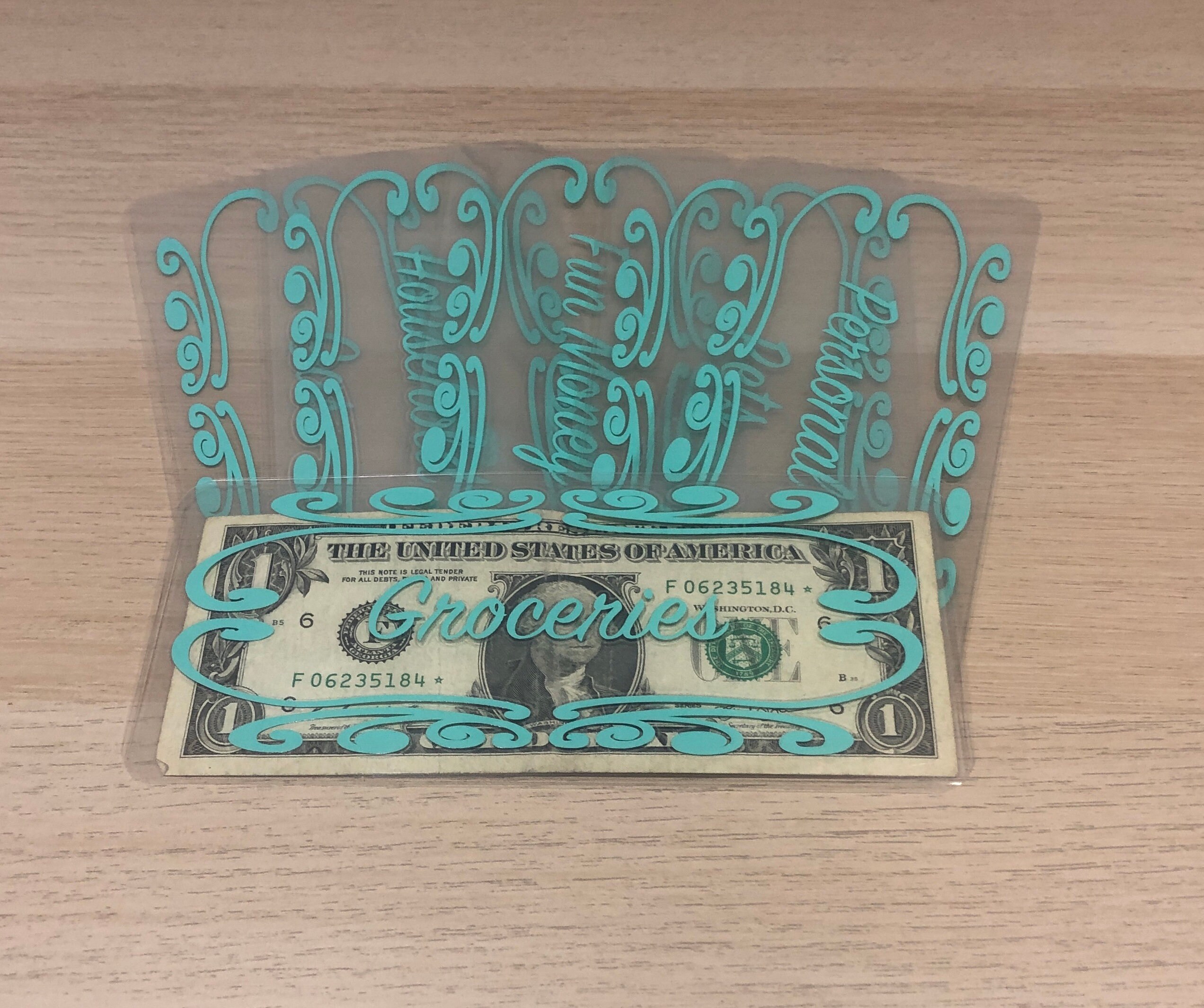 Personalized Clear Cash Envelopes (set of 6) - Etsy