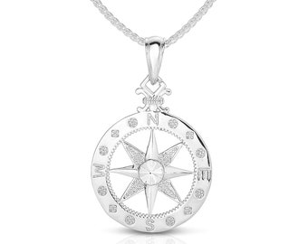 Silver Compass Rose | Etsy