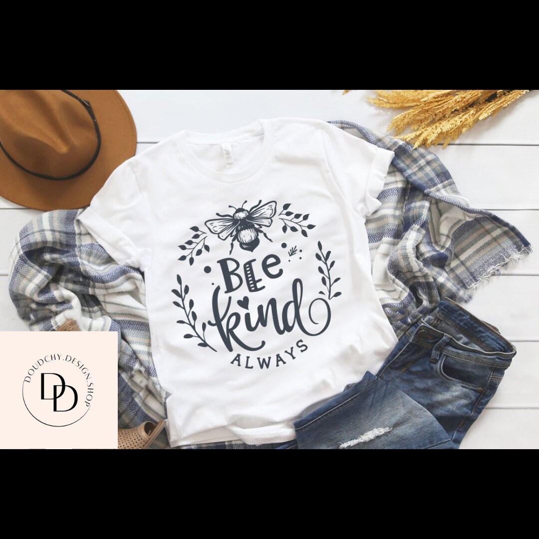 Be Kind Always SVG, Be Kind SVG, Bee SVG, Bee Kind, Circle Svg, Bee Png ...