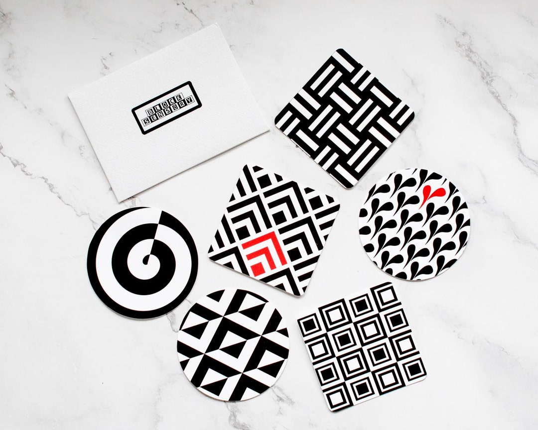 Black and White Baby Sensory Stickers: High Contrast Geometric Decals ...