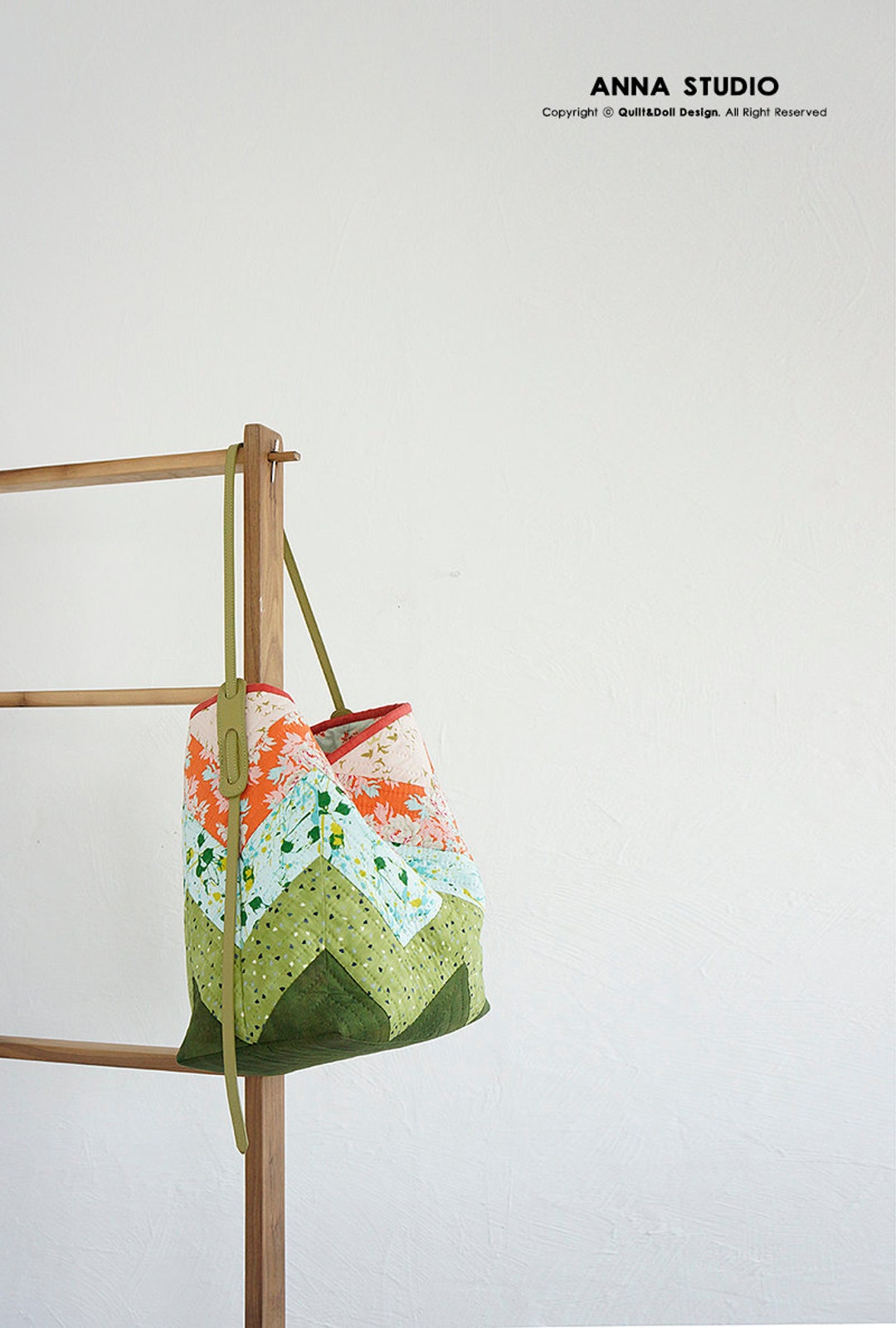 Summer Time Patchwork Shoulder Big Bag. [PDF File PATTERN]. Designed by ...