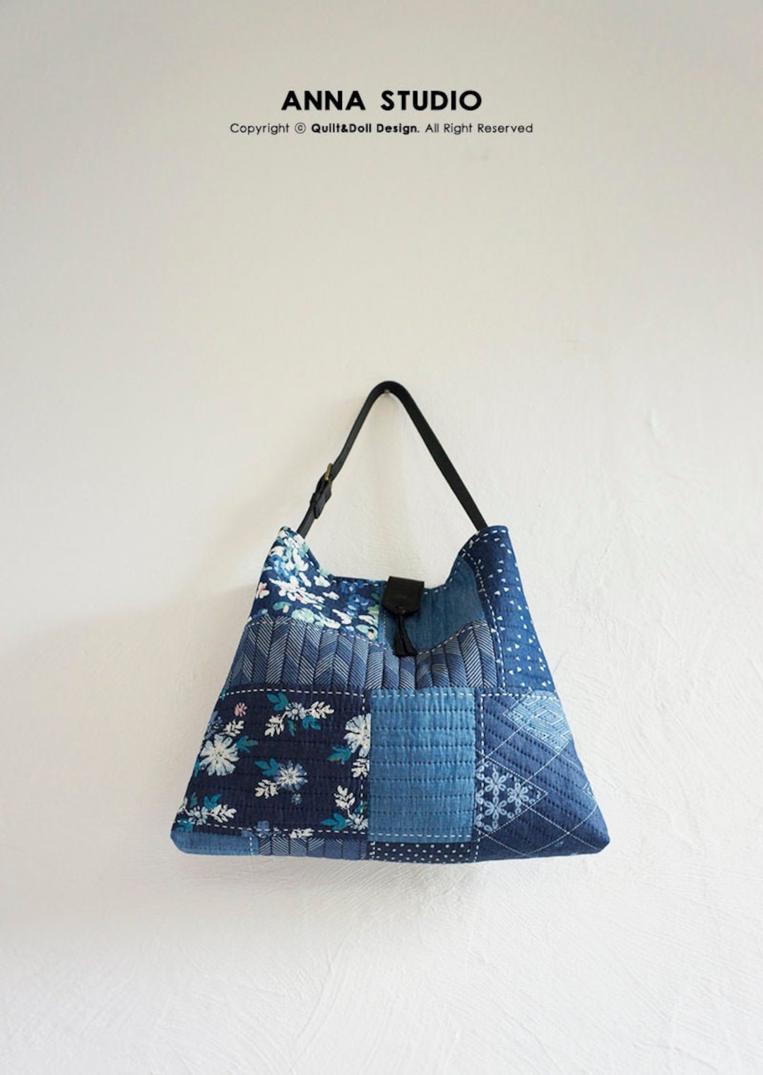 Denim Patchwork Hobo Bag. Quilt Pattern. [PDF File ] Designed by Anna ...