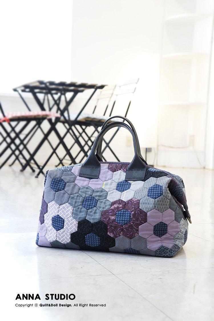 Lavender Hexagon Patchwork Bag PDF File Pattern. Quilt Pattern ...