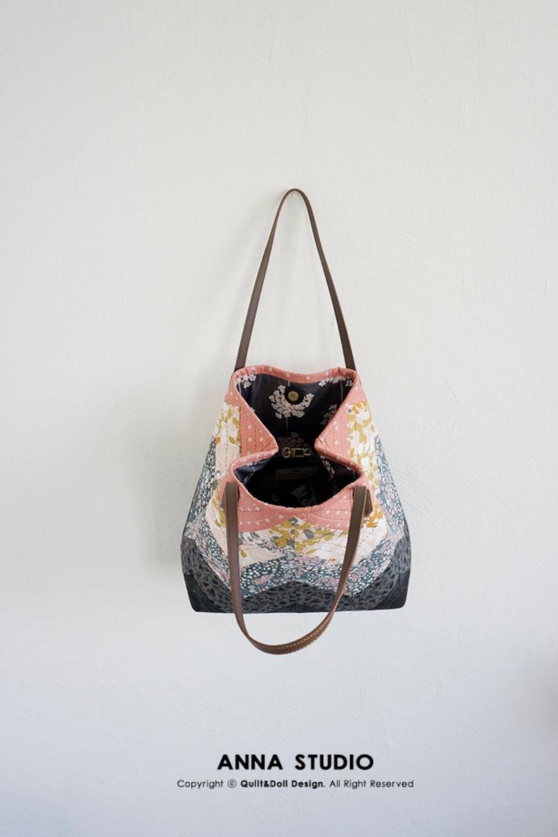 Summer Time Patchwork Shoulder Big Bag. PDF File PATTERN. - Etsy