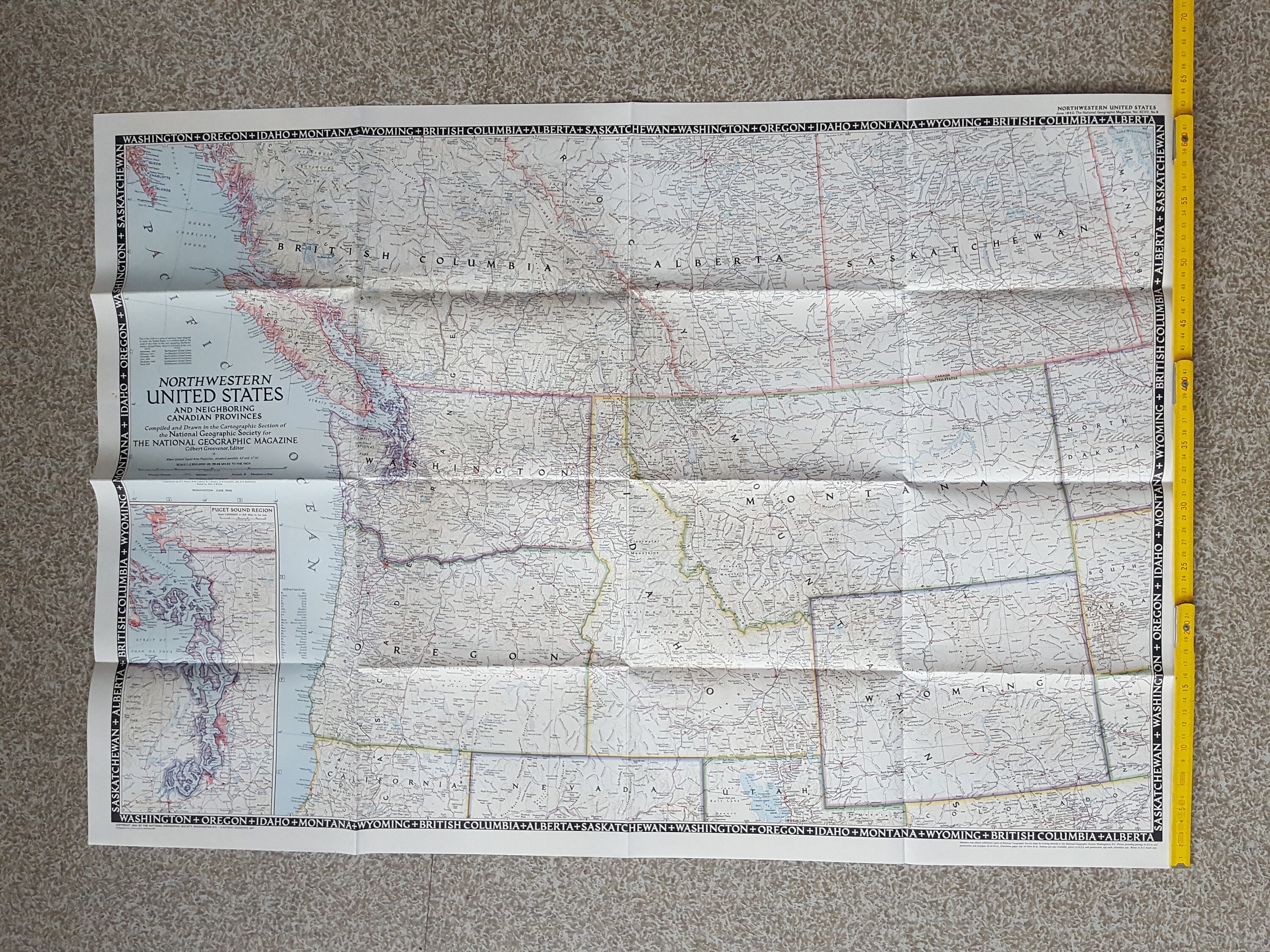 Nice Vintage 1950 Map of Northwestern United States and - Etsy