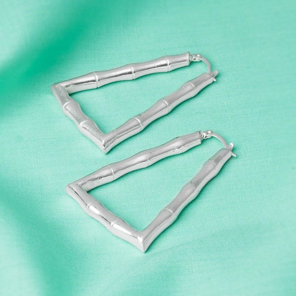 Triangle Hoops - Etsy