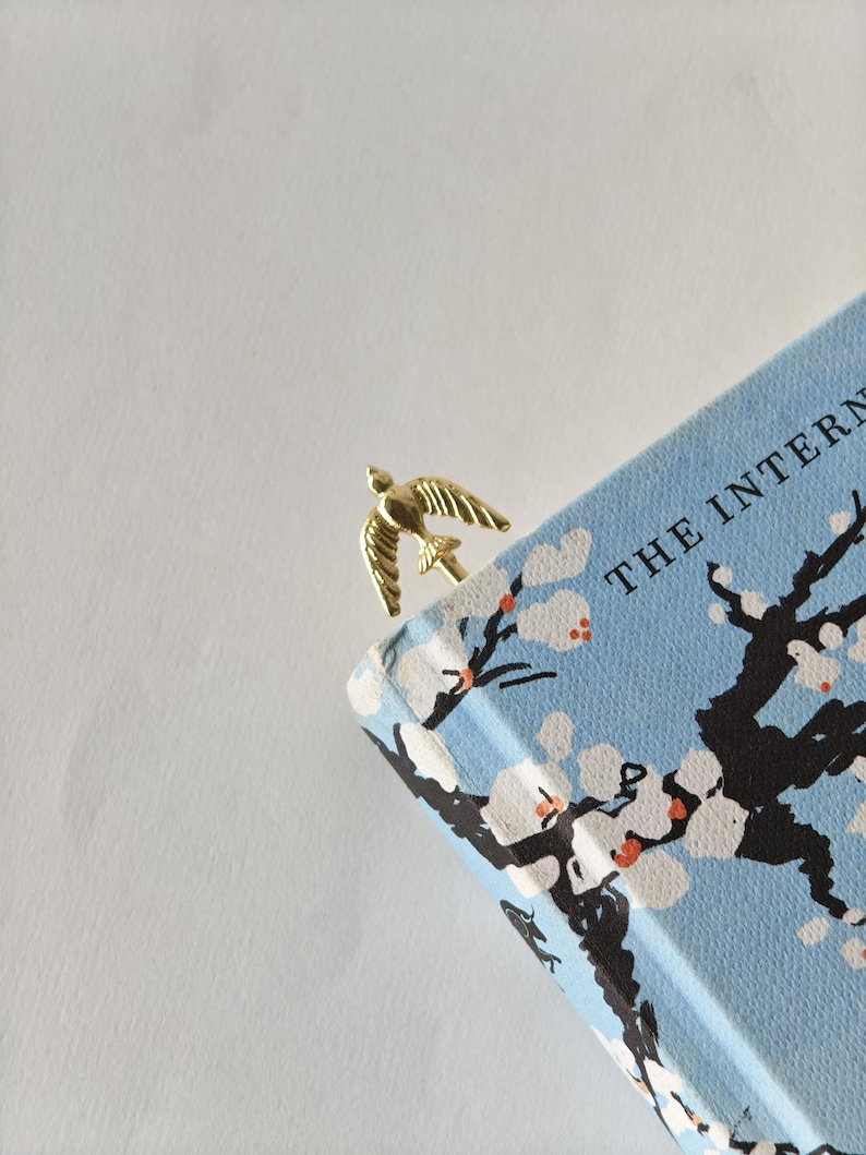 Flying Bird Bookmark, Gold Metal Brass Bookmark, Unique Stationery Book ...