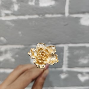 Handmade Gold Metal Flower Bookmark | Unique Book Accessories | Perfect ...