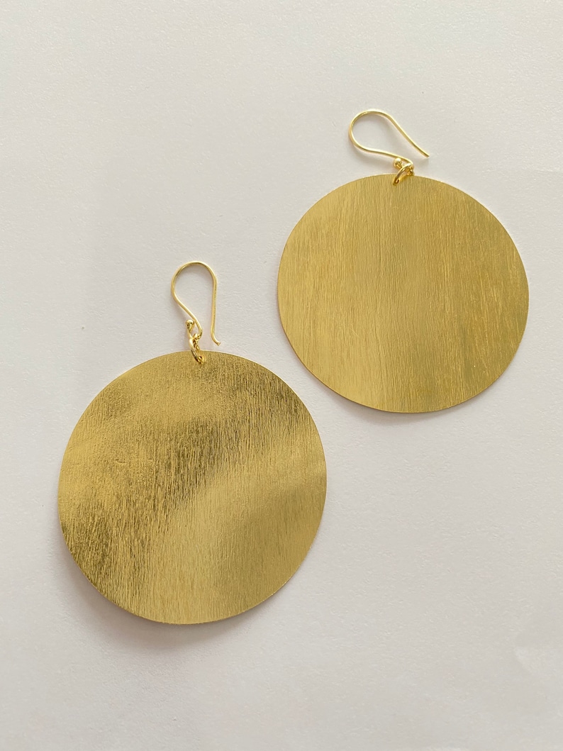 Big African Earrings Extra Large Brass Earrings Ethnic - Etsy