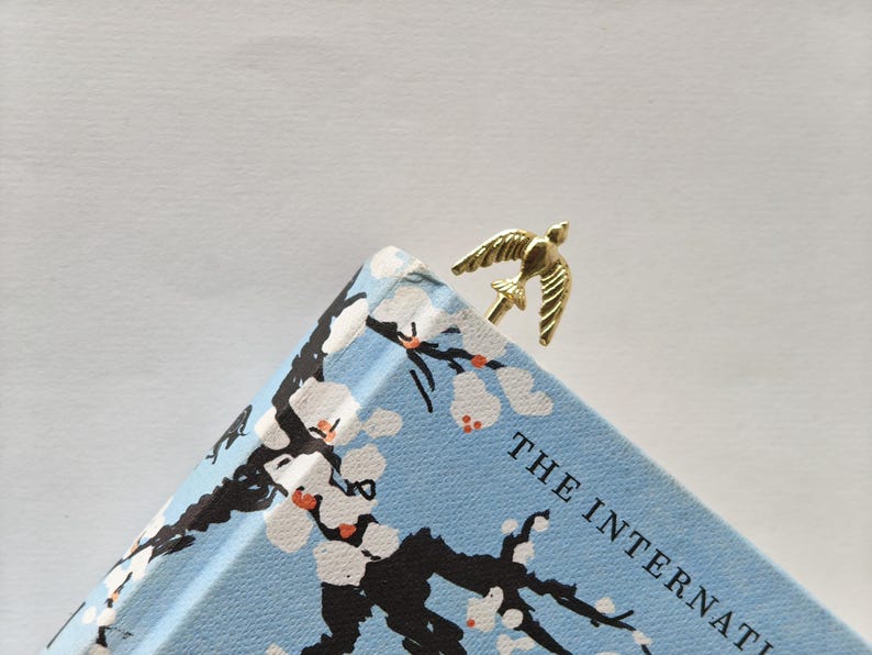 Flying Bird Bookmark, Gold Metal Brass Bookmark, Unique Stationery Book ...
