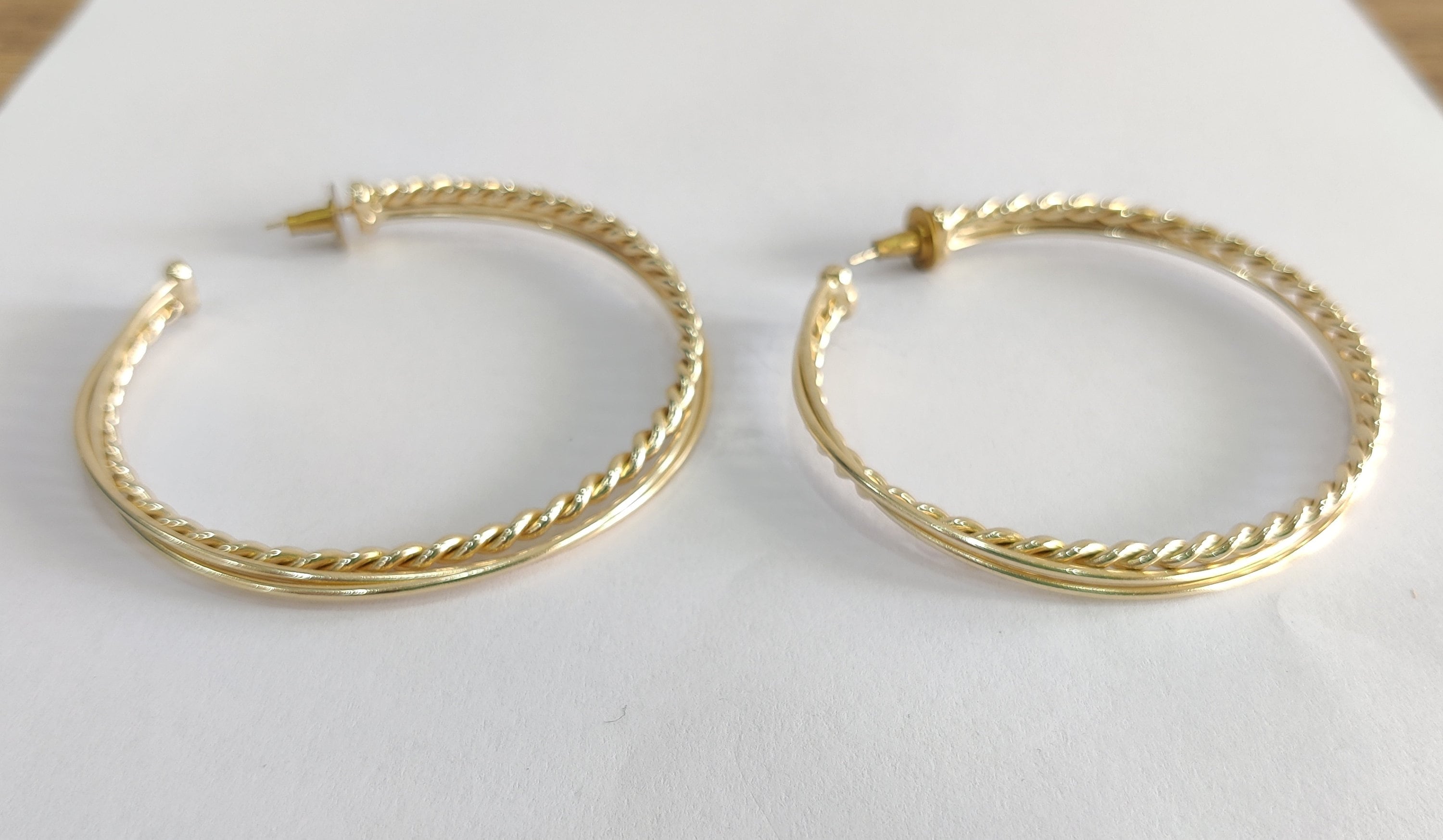 Große Goldene Ohrringe handgemachte Ohrringe einzigartige | Etsy