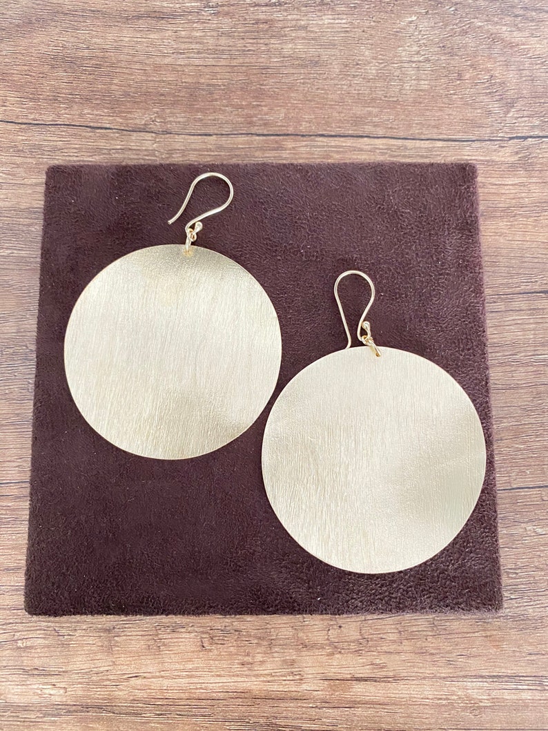 Big African Earrings Extra Large Brass Earrings Ethnic - Etsy