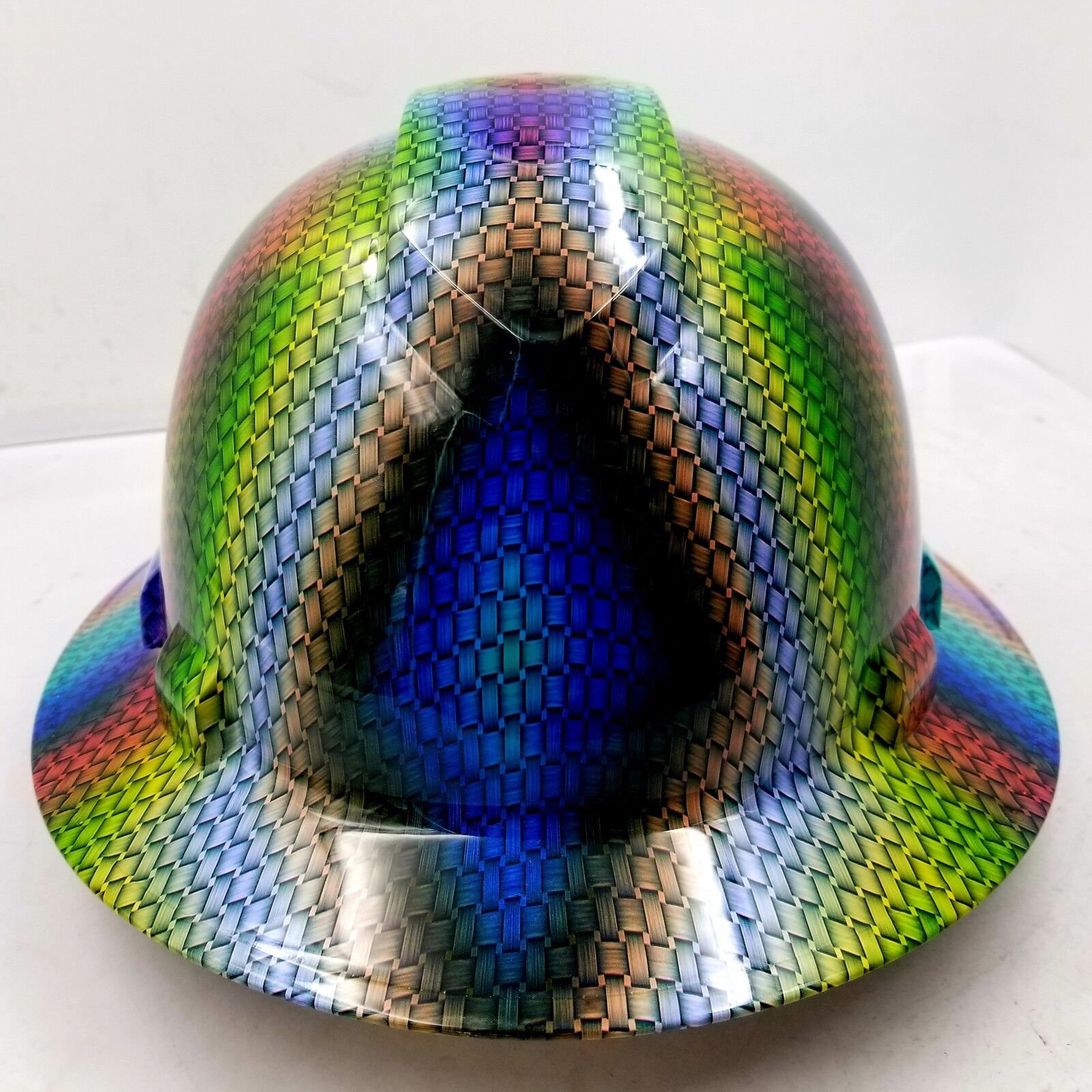 FULL BRIM Hard Hat Custom Hydro Dipped Multi Colored Basket - Etsy
