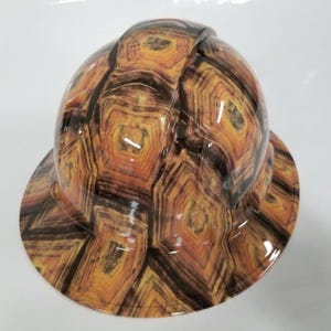 Full Brim Hard Hat Custom Hydro Dipped in Turtle Shell - Etsy