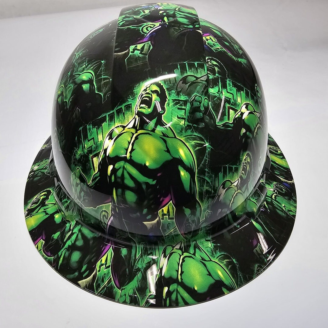 Full Brim Hard Hat Custom Hydro Dipped in THE ULTIMATE HULK - Etsy