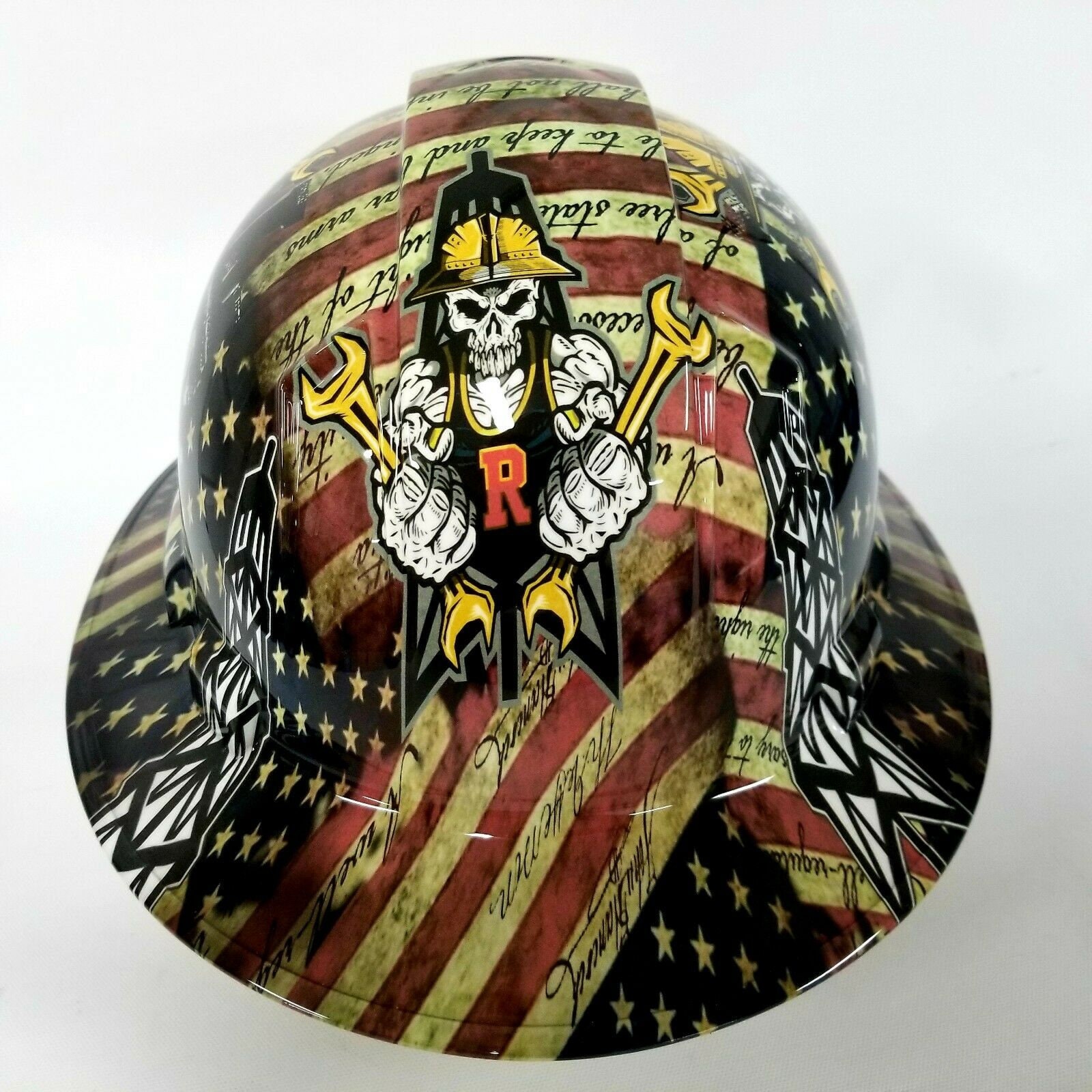 Full Brim Hydro Dipped Custom Hard Hat in OIL RIG OUTLAW - Etsy