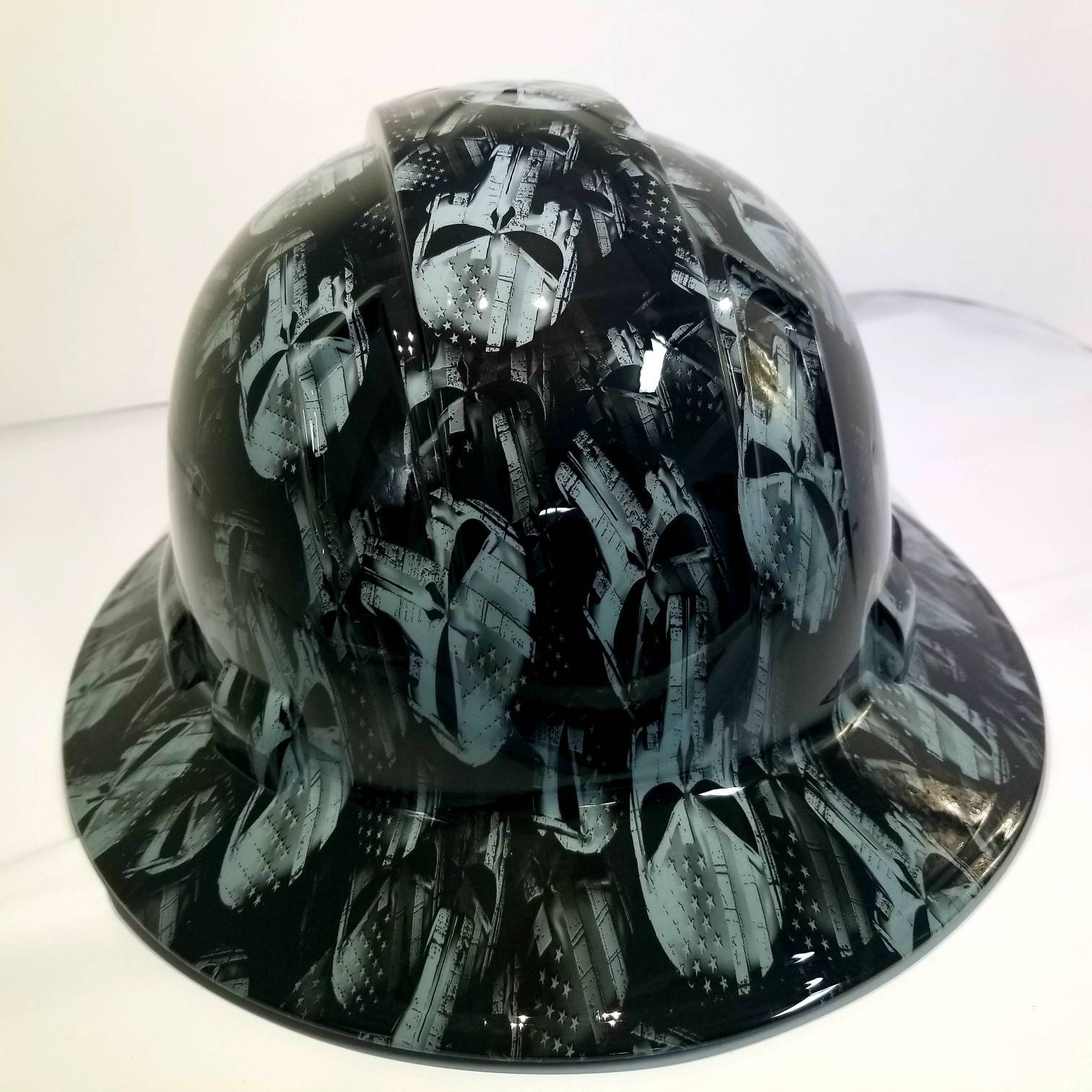 Full Brim Hydro Dipped Custom Hard Hat Dipped in Slate Gray | Etsy