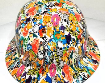 8-pack Vinyl Hard Hat Stickers Funny Construction Helmet - Etsy