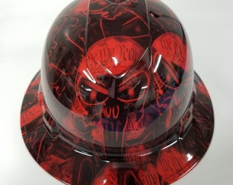 Full Brim Hydro Dipped Custom Hard Hat in Big Bad Boss Man - Etsy