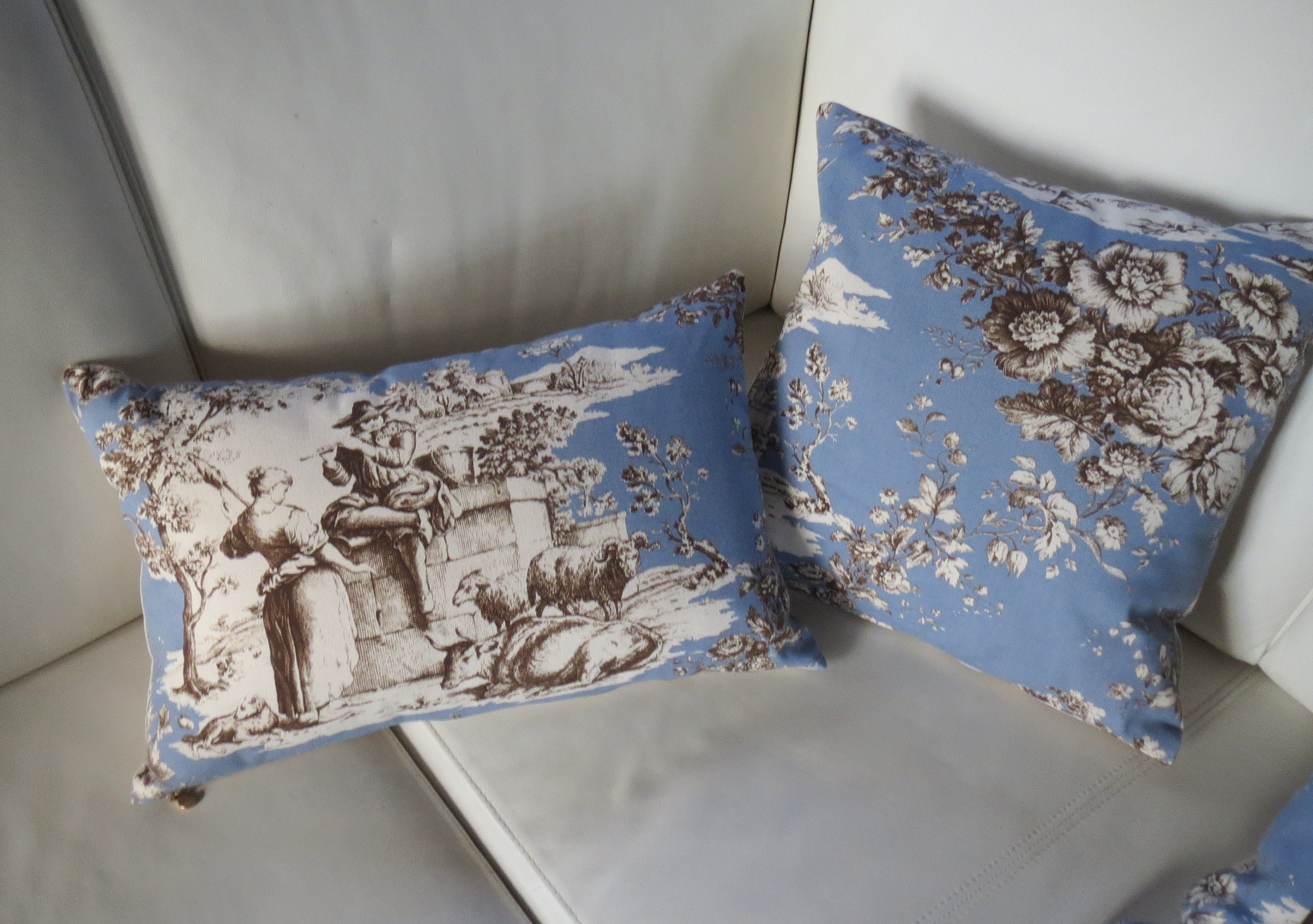 Kissenbezug -Toile de iouy- ( Blumen 40 x 40 cm ) - Etsy.de