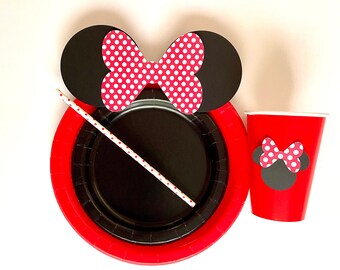Minnie Mouse Plates - Etsy