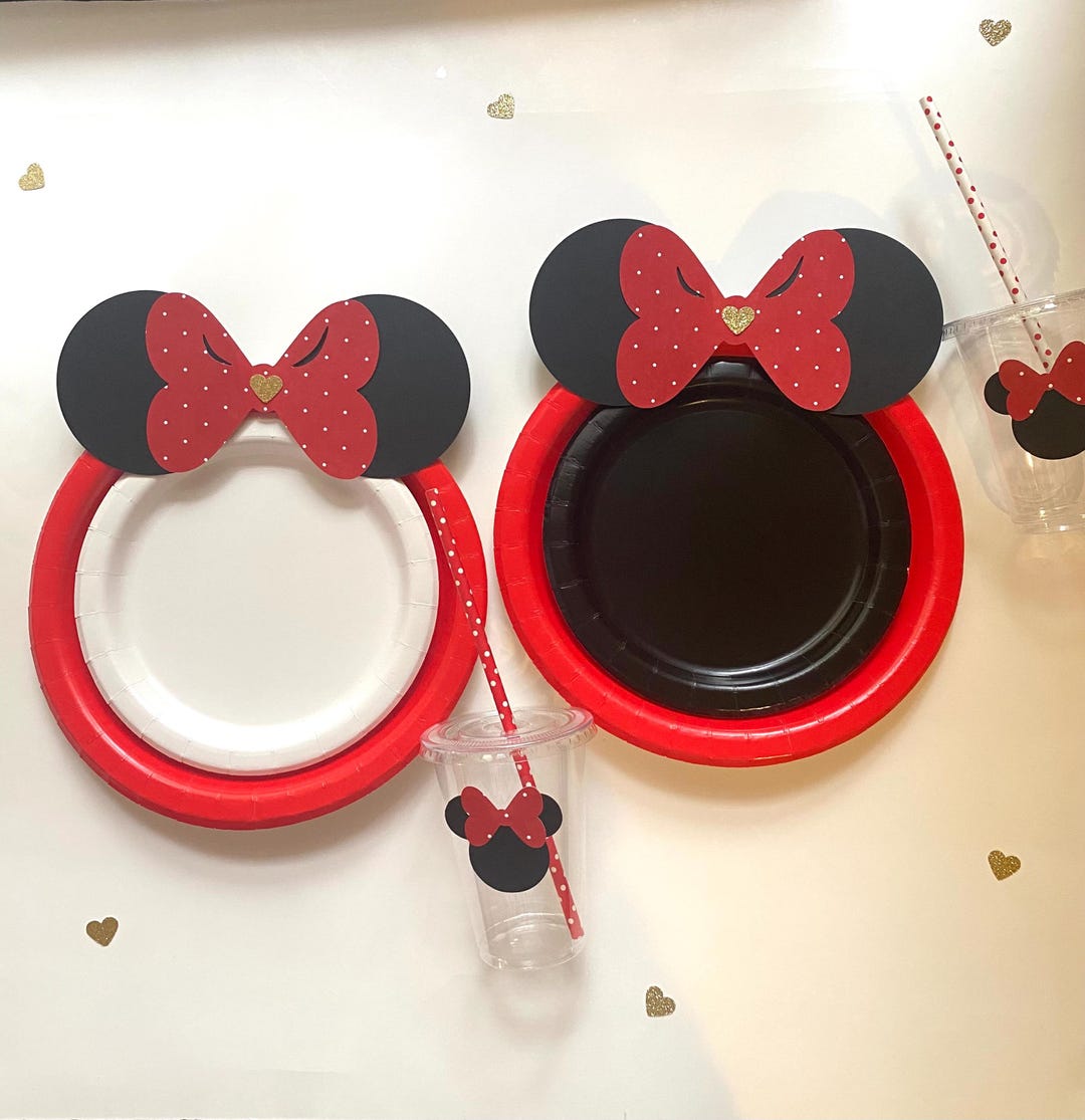 Minnie Mouse Birthday Party Tableware: Red Polka Dot Plates, Cups ...